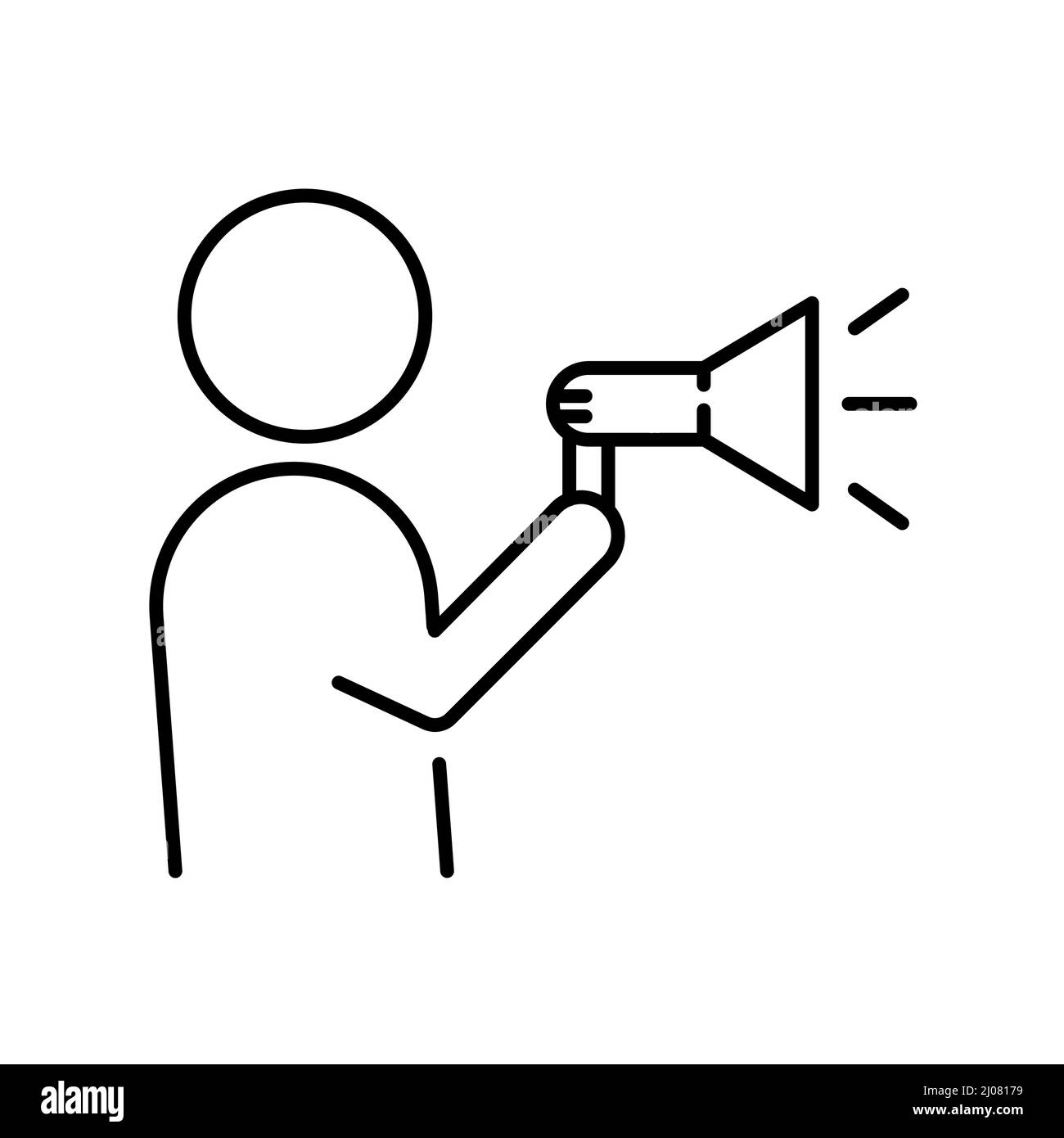 Person With Loudspeaker