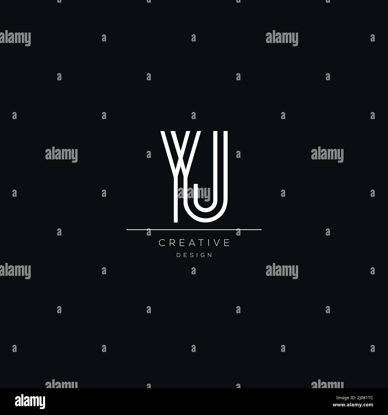 Letter YJ logo icon design template elements Stock Vector Image & Art ...