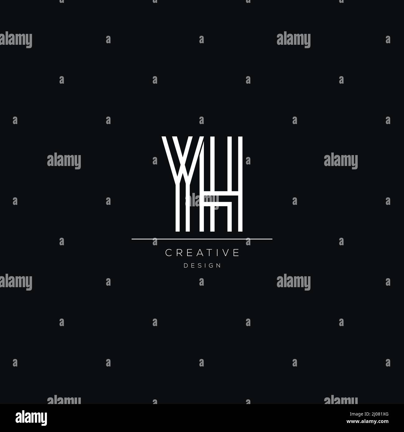 Letter YH logo icon design template elements Stock Vector Image & Art ...