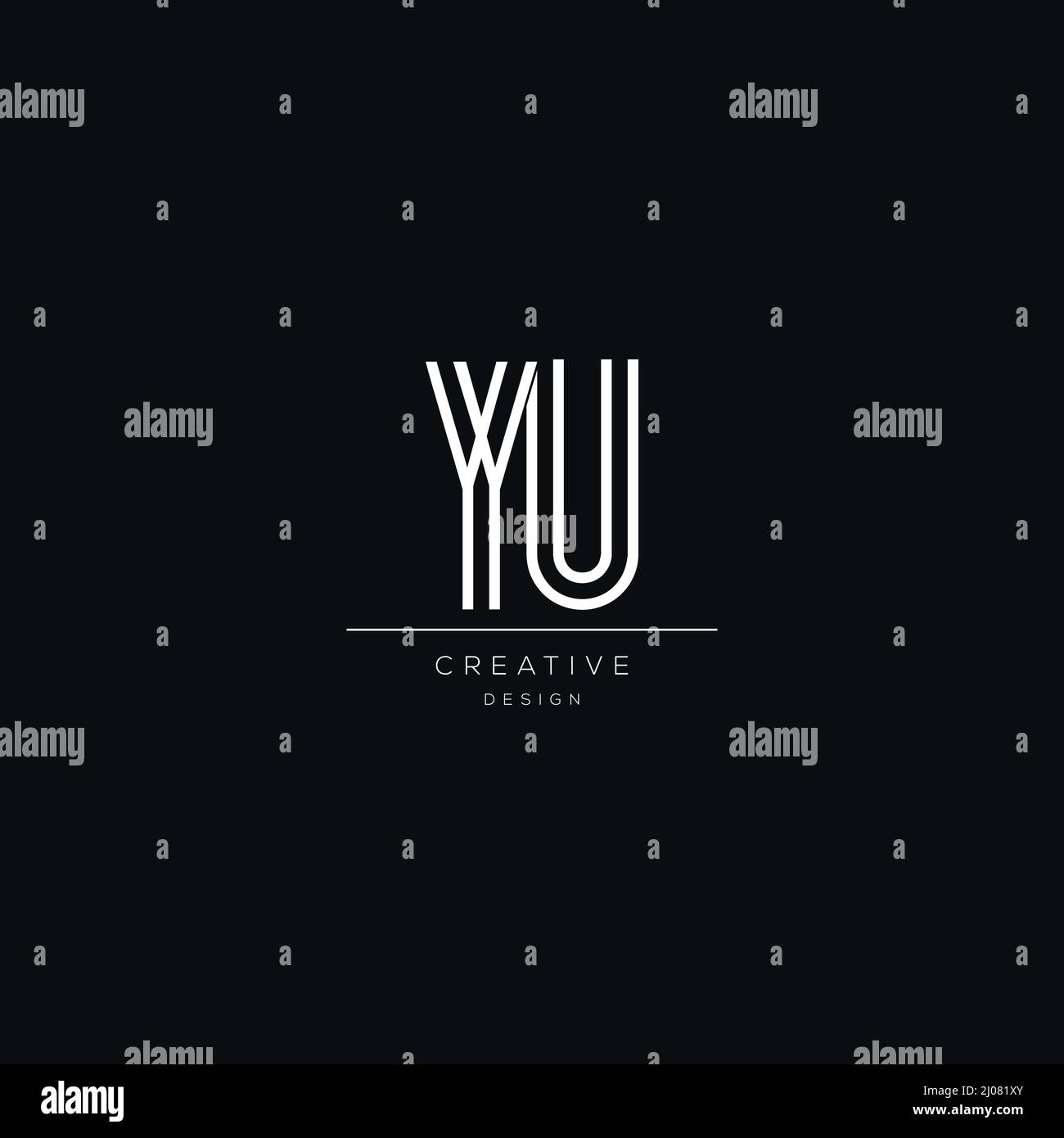Letter YU logo icon design template elements Stock Vector Image & Art ...