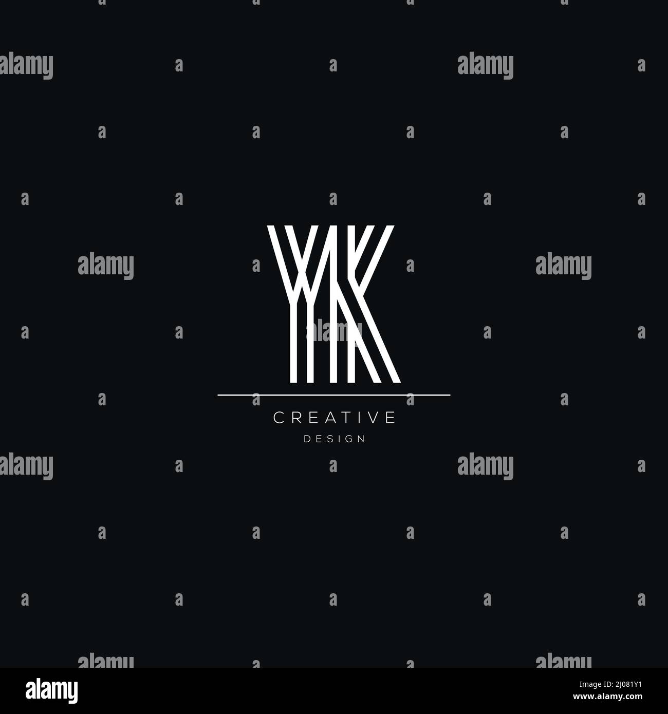 Letter YK logo icon design template elements Stock Vector Image & Art ...