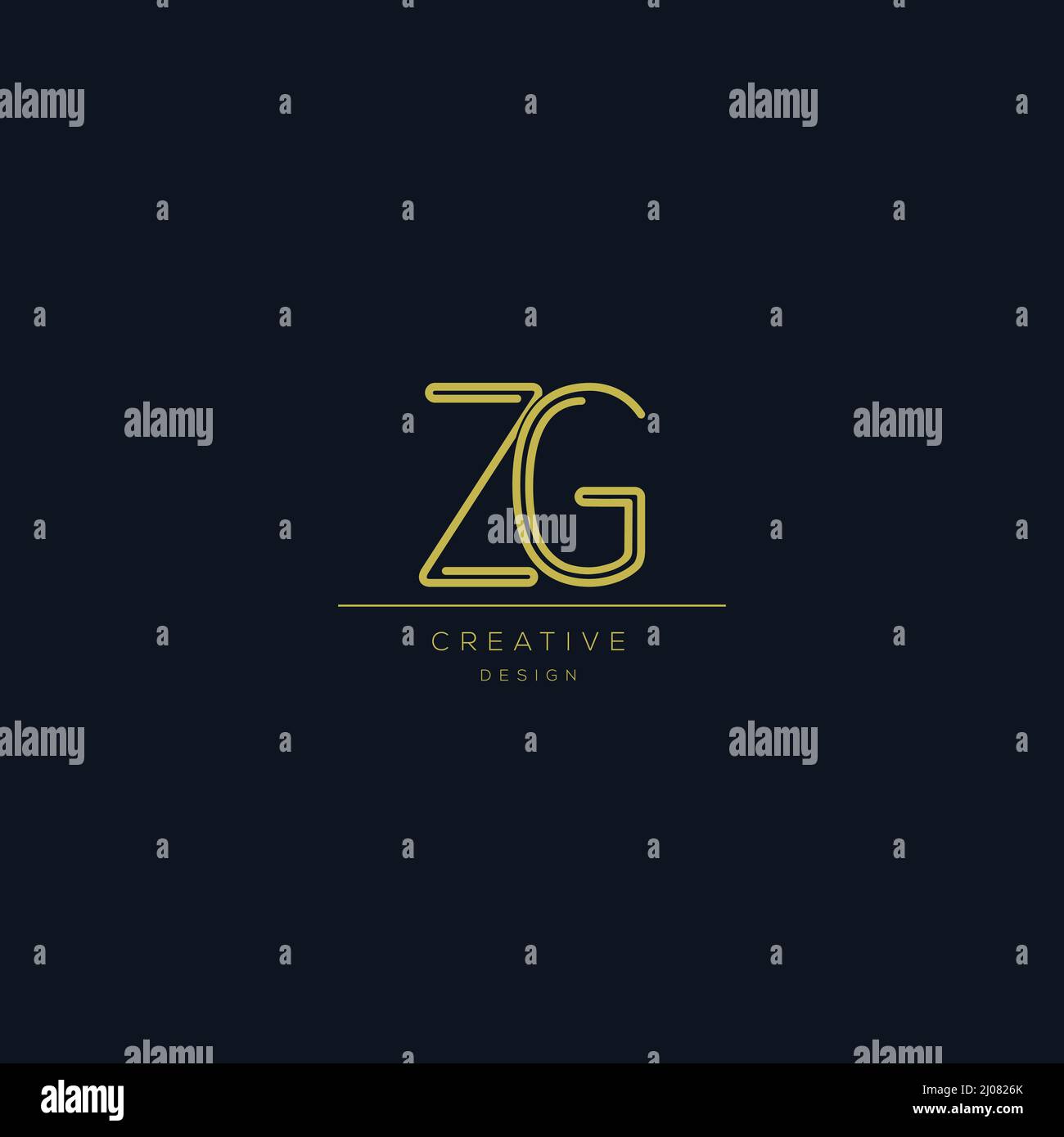 Abstract monogram logo icon letter ZG Stock Vector Image & Art - Alamy