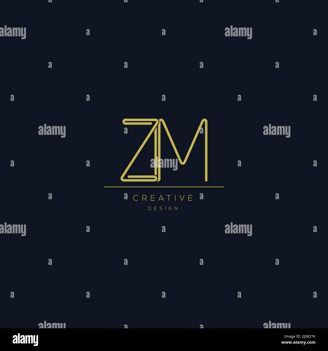 Abstract monogram logo icon letter ZM Stock Vector Image & Art - Alamy