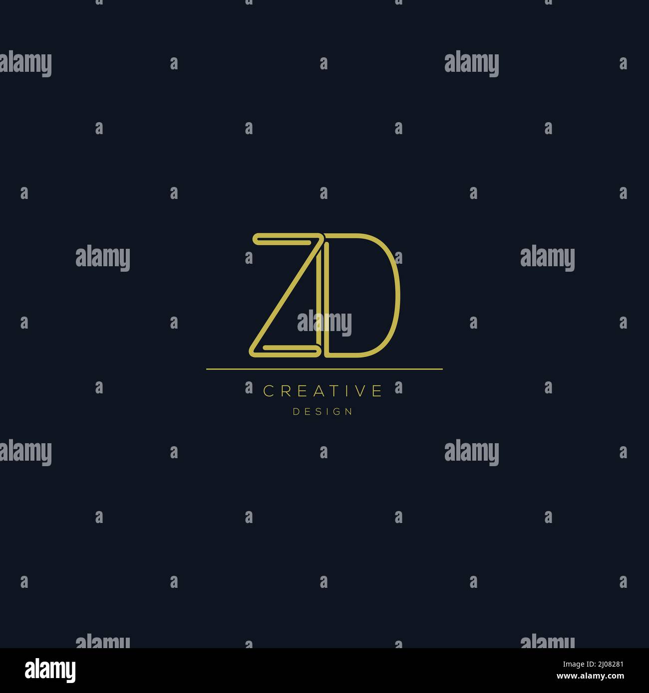 Abstract monogram logo icon letter ZD Stock Vector Image & Art - Alamy