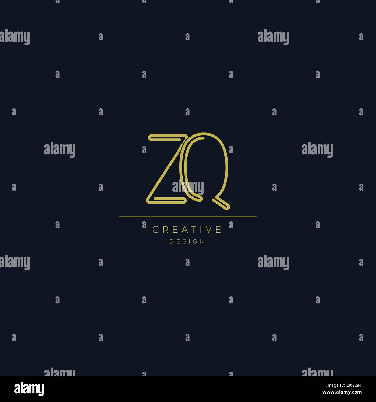 Abstract monogram logo icon letter ZQ Stock Vector Image & Art - Alamy