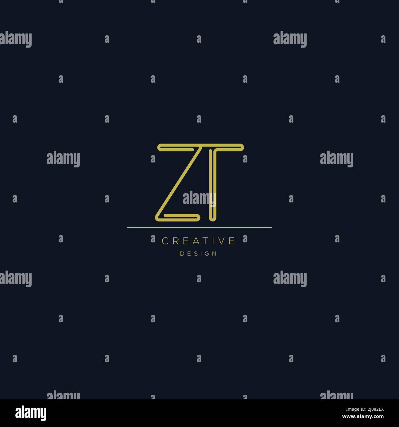 Abstract monogram logo icon letter ZT Stock Vector Image & Art - Alamy