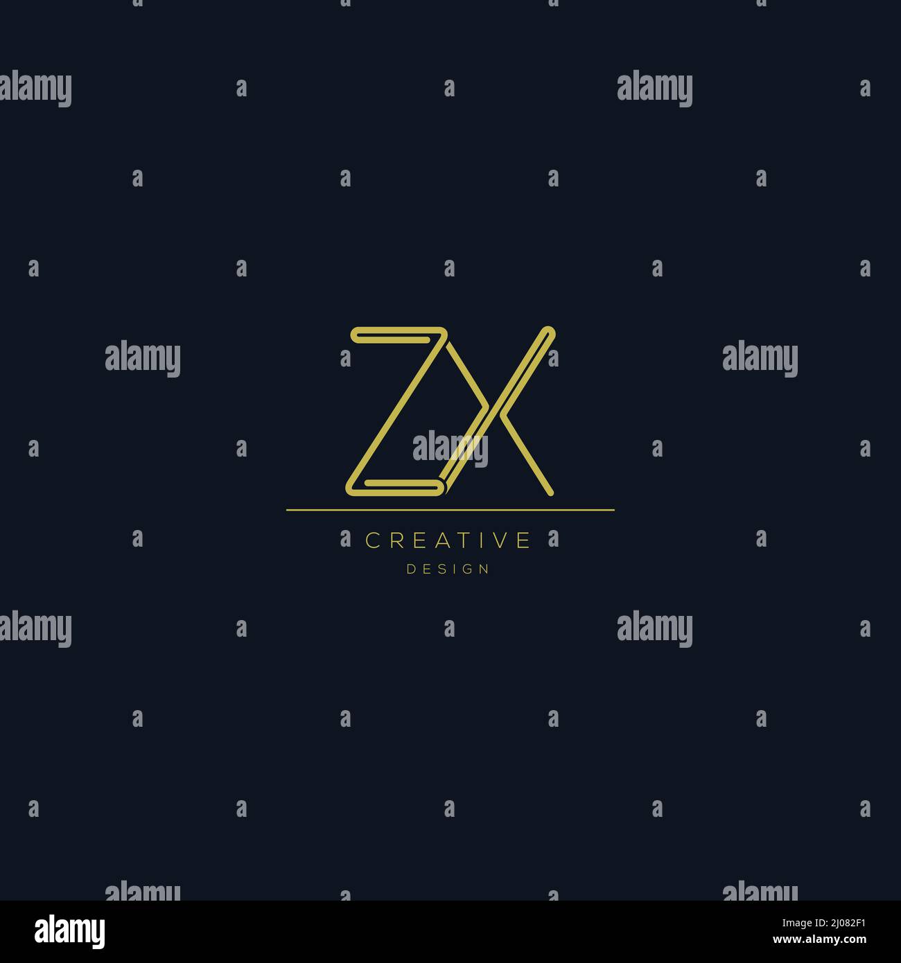 Abstract monogram logo icon letter ZX Stock Vector Image & Art - Alamy