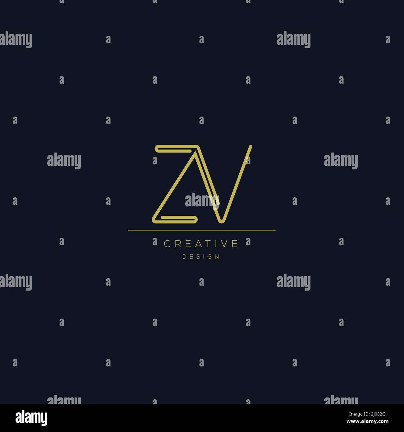 Abstract monogram logo icon letter ZV Stock Vector Image & Art - Alamy