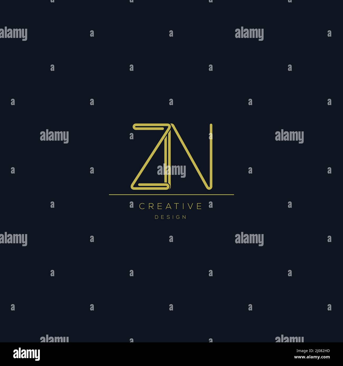 Abstract monogram logo icon letter ZN Stock Vector Image & Art - Alamy