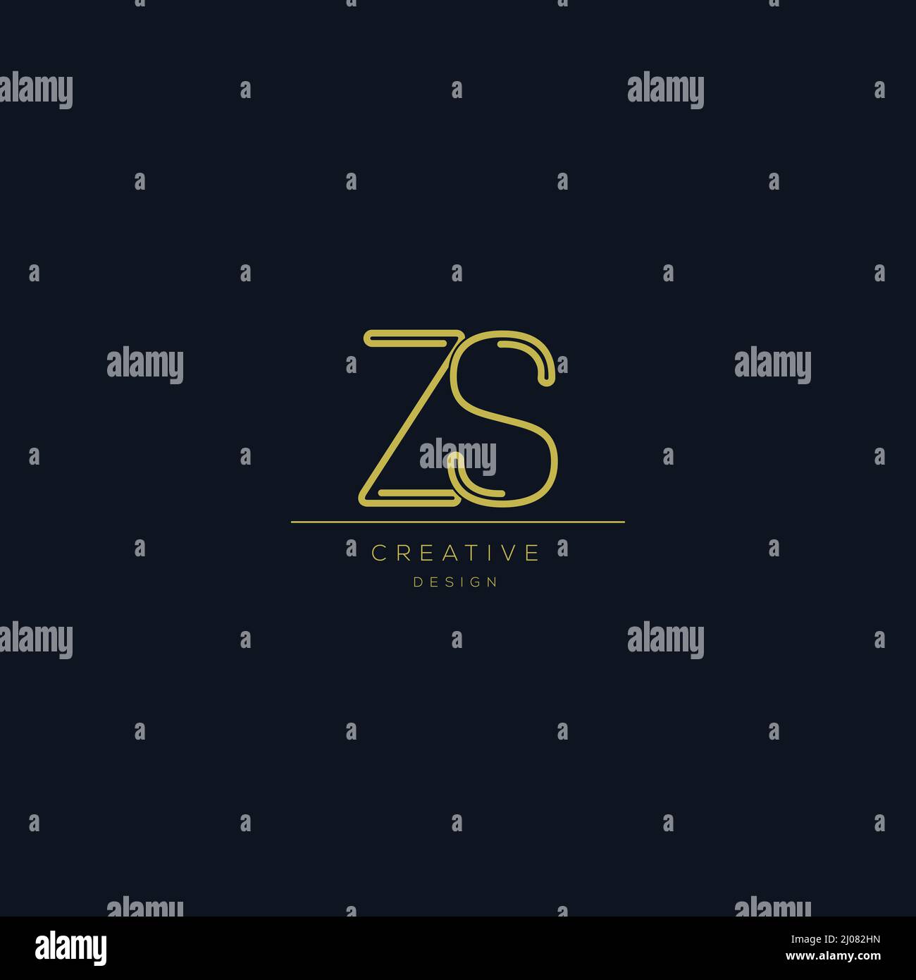 Abstract monogram logo icon letter ZS Stock Vector Image & Art - Alamy