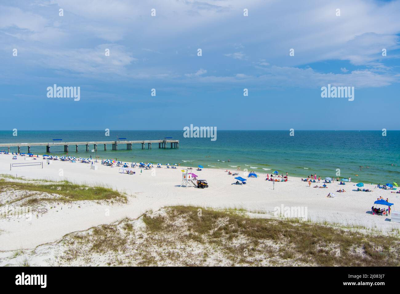 Aerial view of Orange Beach, Alabama in July Stock Photo - Alamy
