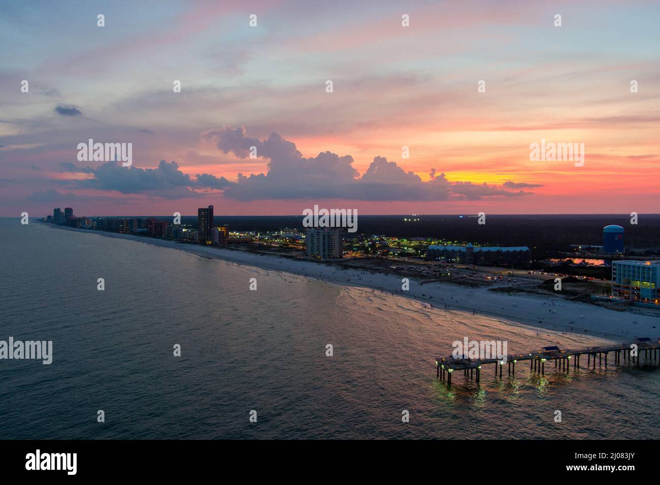 Orange Beach, Alabama at sunset Stock Photo - Alamy
