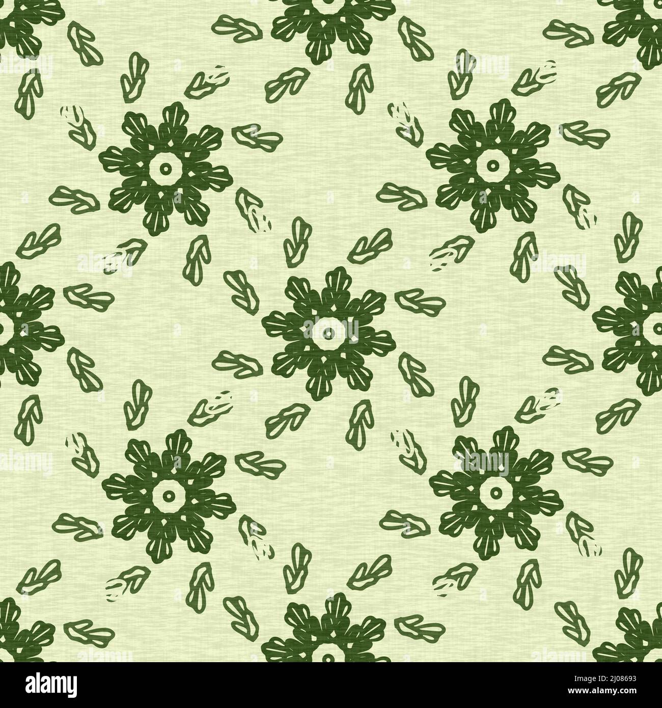 Retro botanical fern frond pattern. Seamless vintage ecological foliage ...