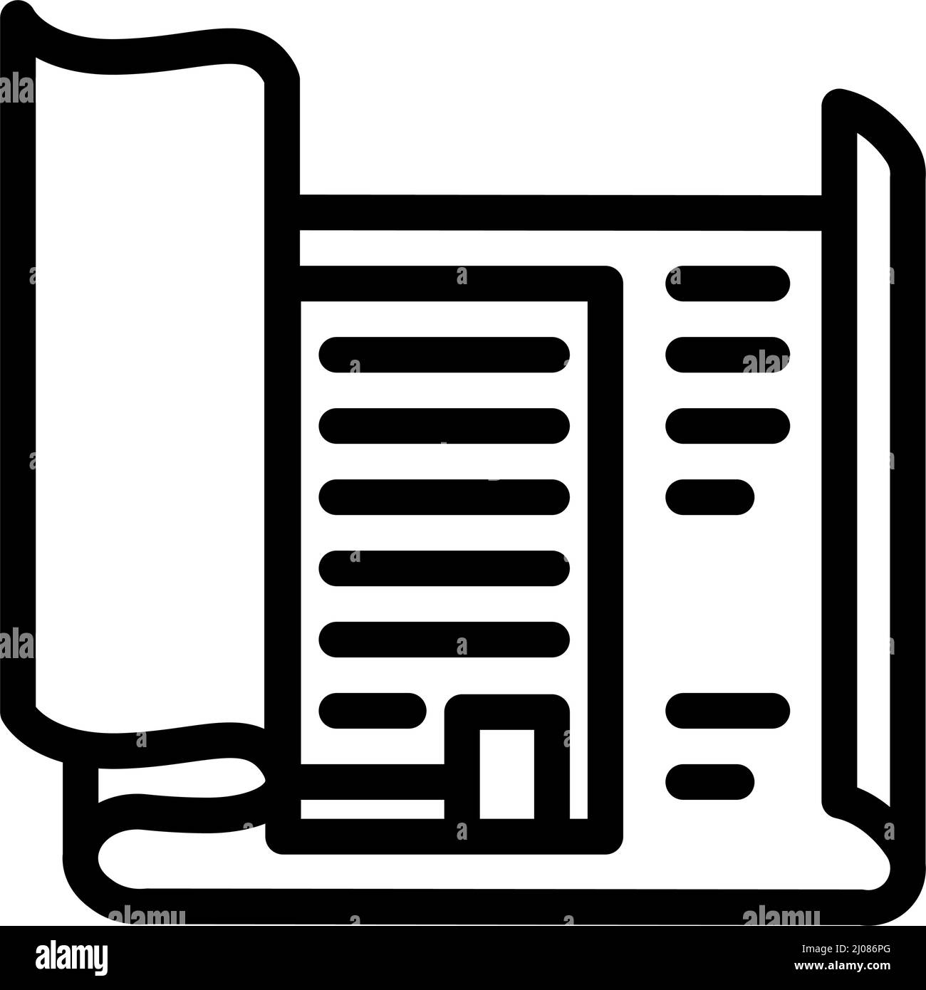 blueprint architect paperwork line icon vector illustration Stock ...