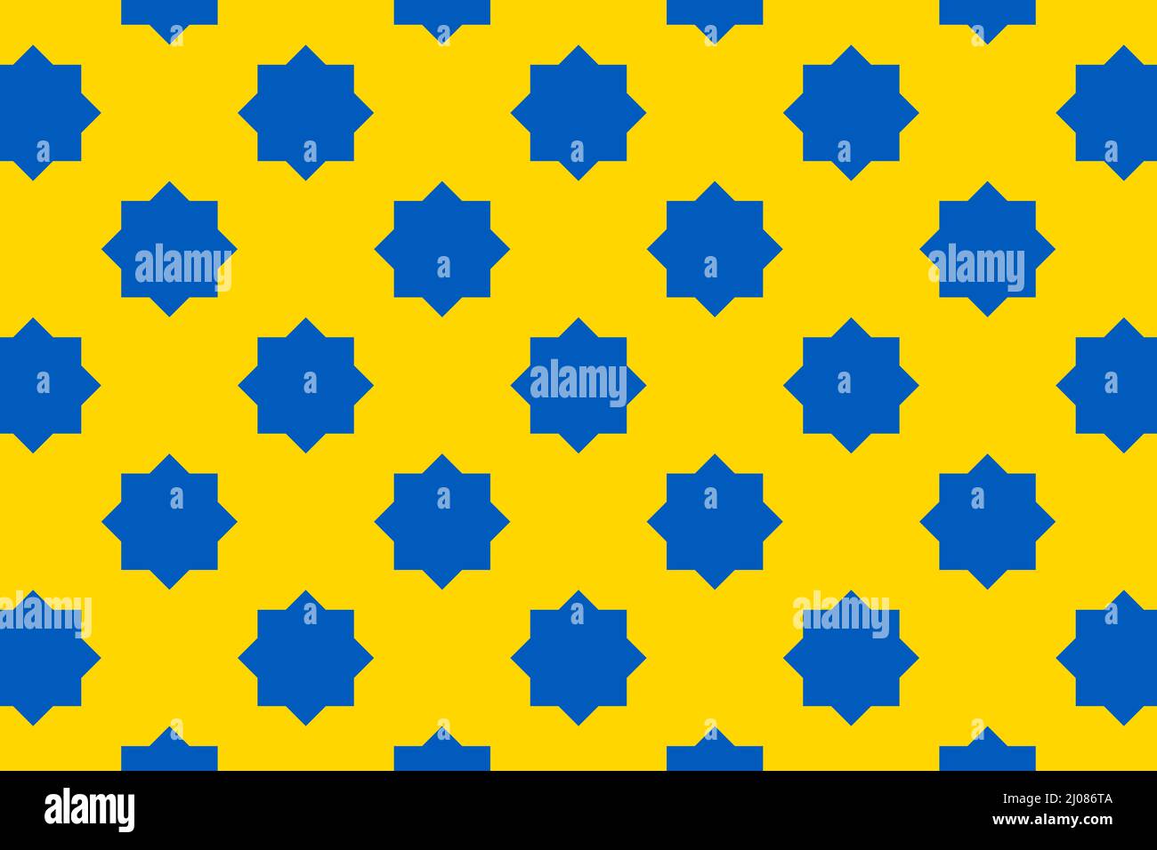 Geometric pattern in the colors of the national flag of Ukraine. The ...