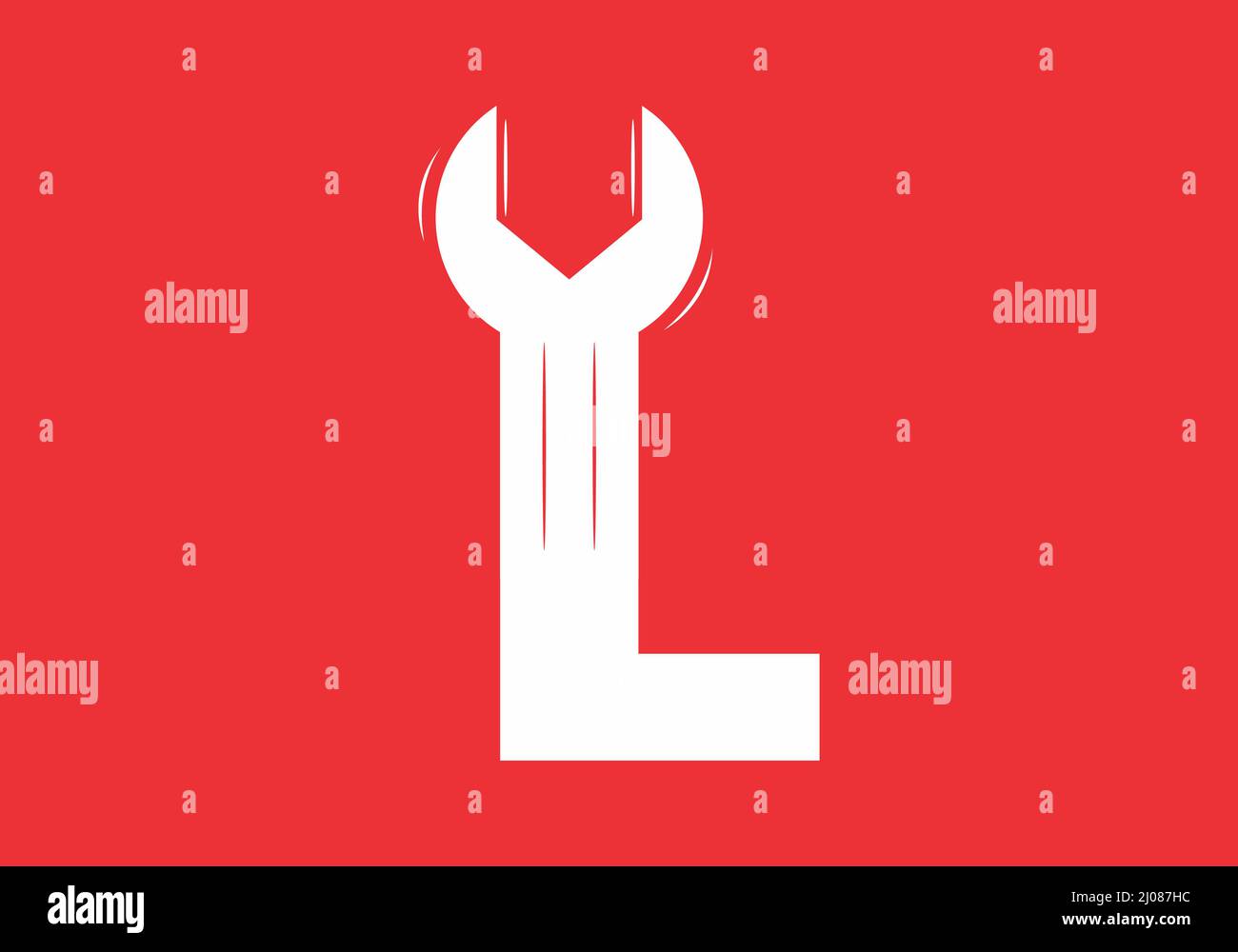 L initial letter with wrench shape design Stock Vector Image & Art - Alamy