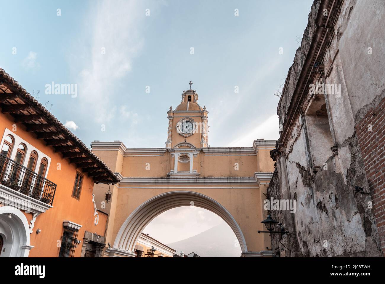 Famous landmark Santa Catalina Arch in Antigua Guatemala, Guatemala ...
