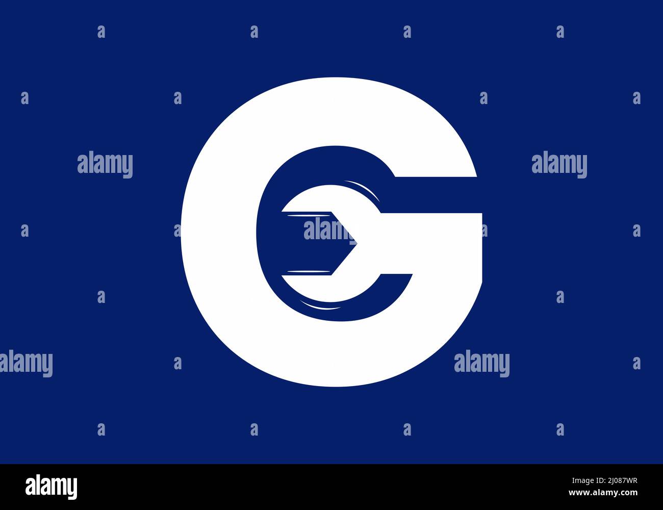 G initial letter with wrench shape design Stock Vector Image & Art - Alamy