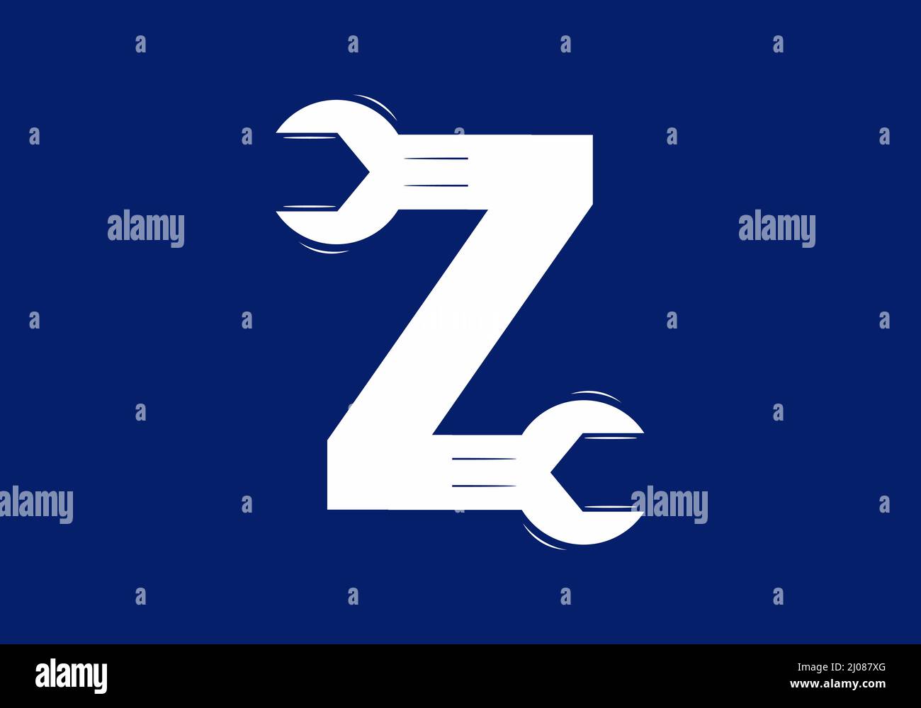 Z initial letter with wrench shape design Stock Vector Image & Art - Alamy