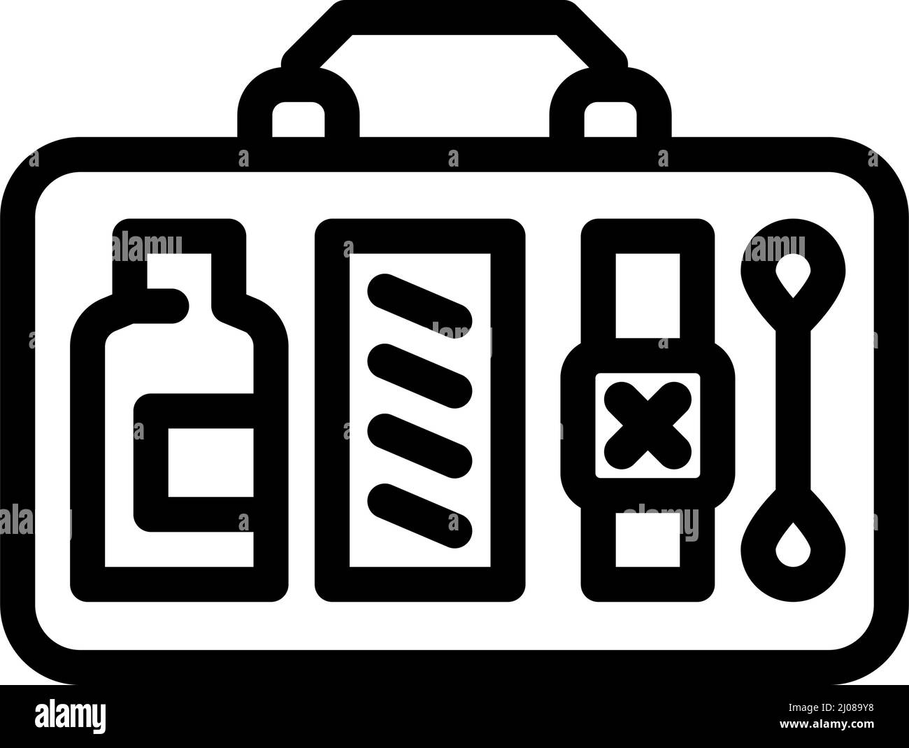 first aid kit line icon vector illustration Stock Vector Image & Art ...
