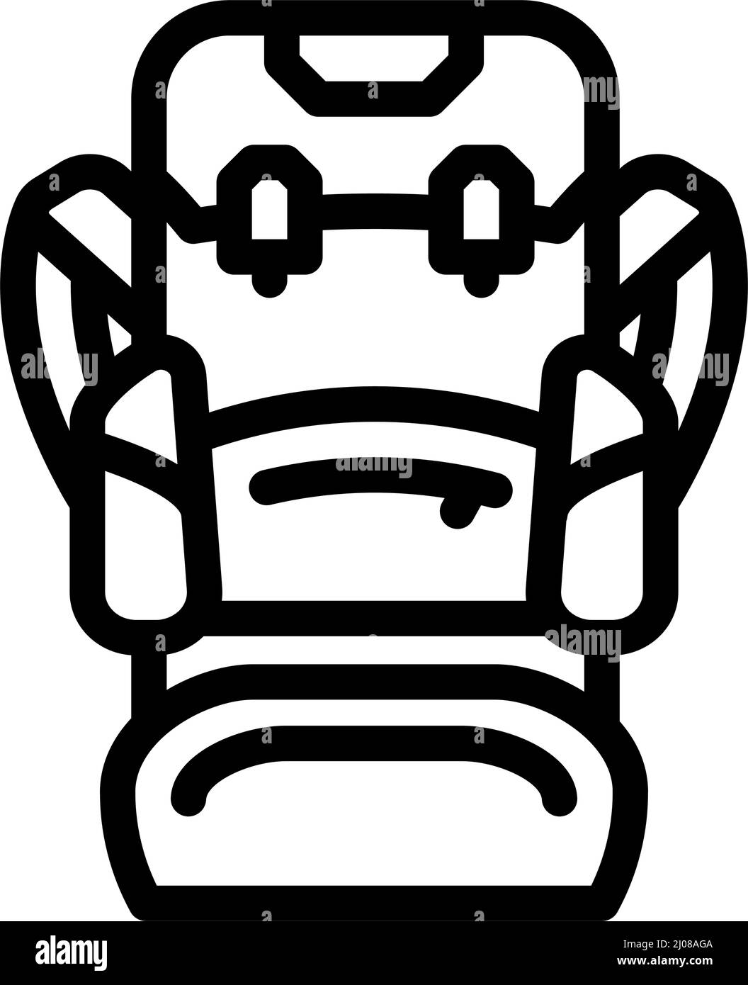 backpack rucksack line icon vector illustration Stock Vector Image ...