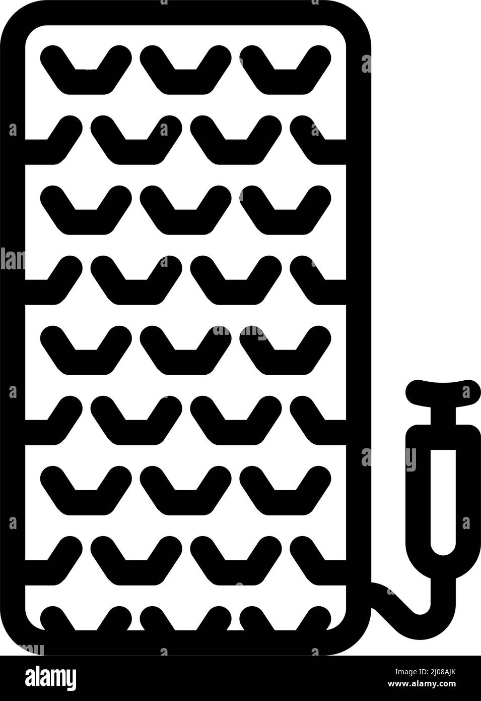 inflatable mattress line icon vector illustration Stock Vector Image ...