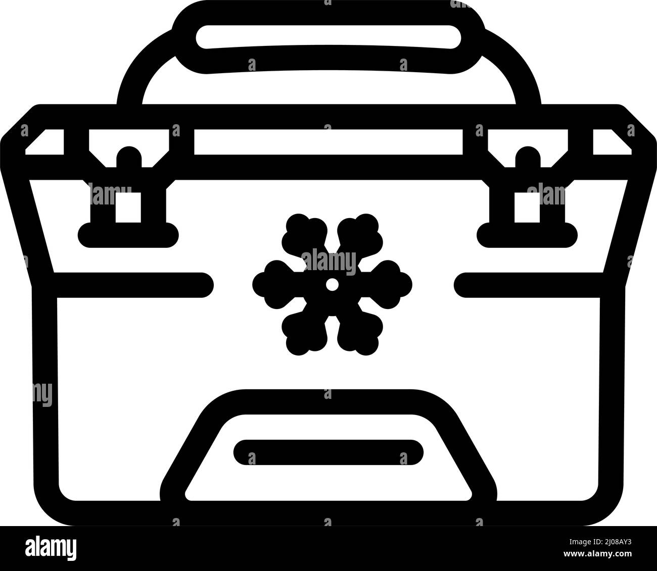 Freezer icon outline illustration Black and White Stock Photos & Images ...