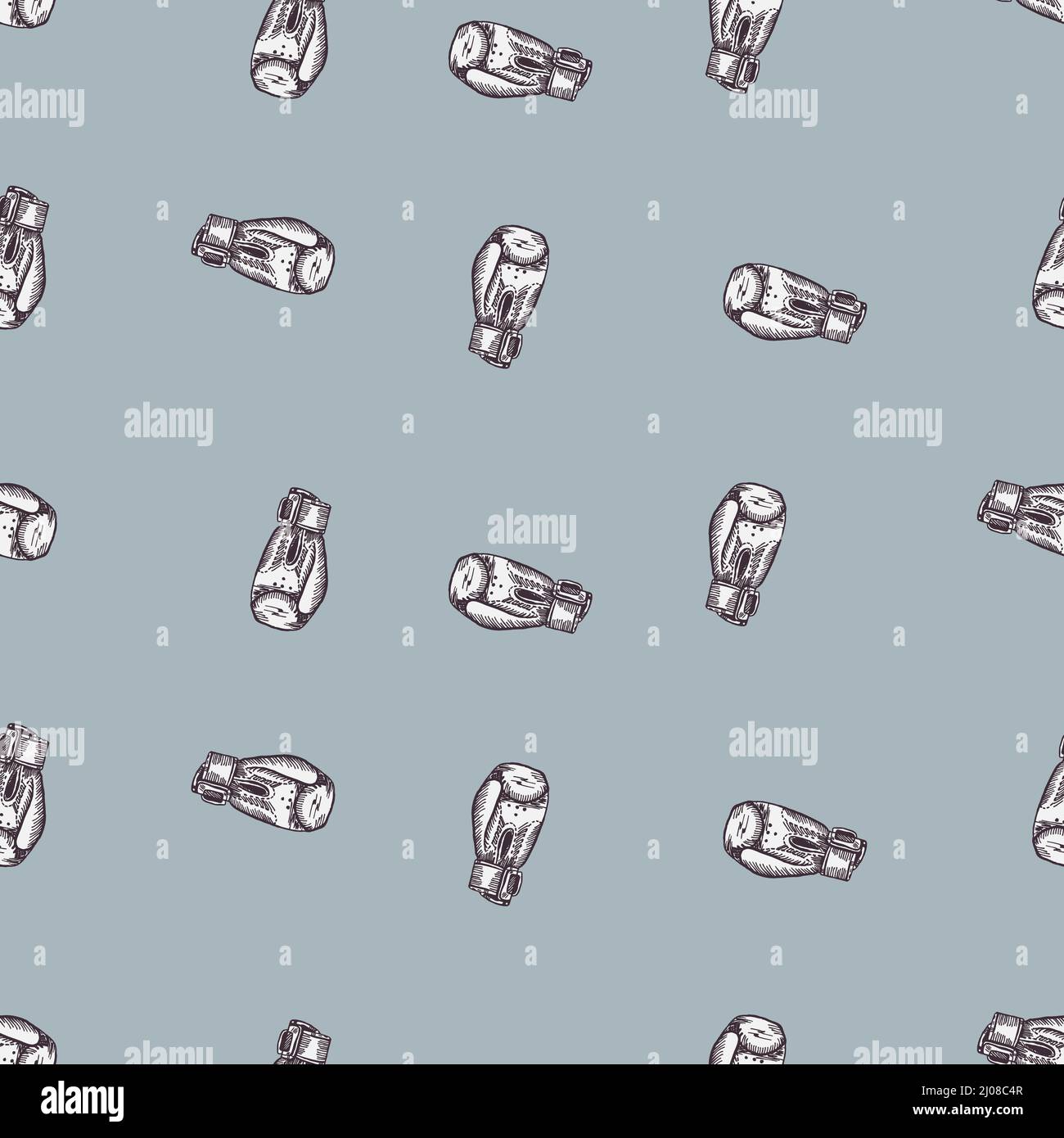 Boxing gloves seamless pattern. Vintage sport inventory background ...