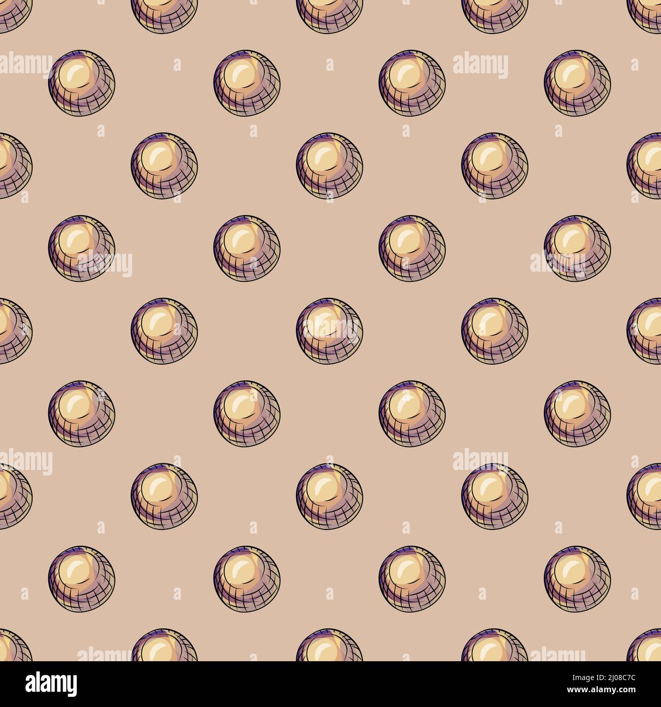 Glass balls seamless pattern. Decorative shapes background. Repeated ...