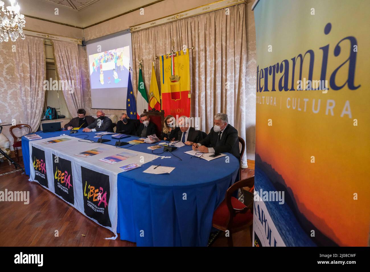 Press conference at the municipality of Naples, by Libera association ...