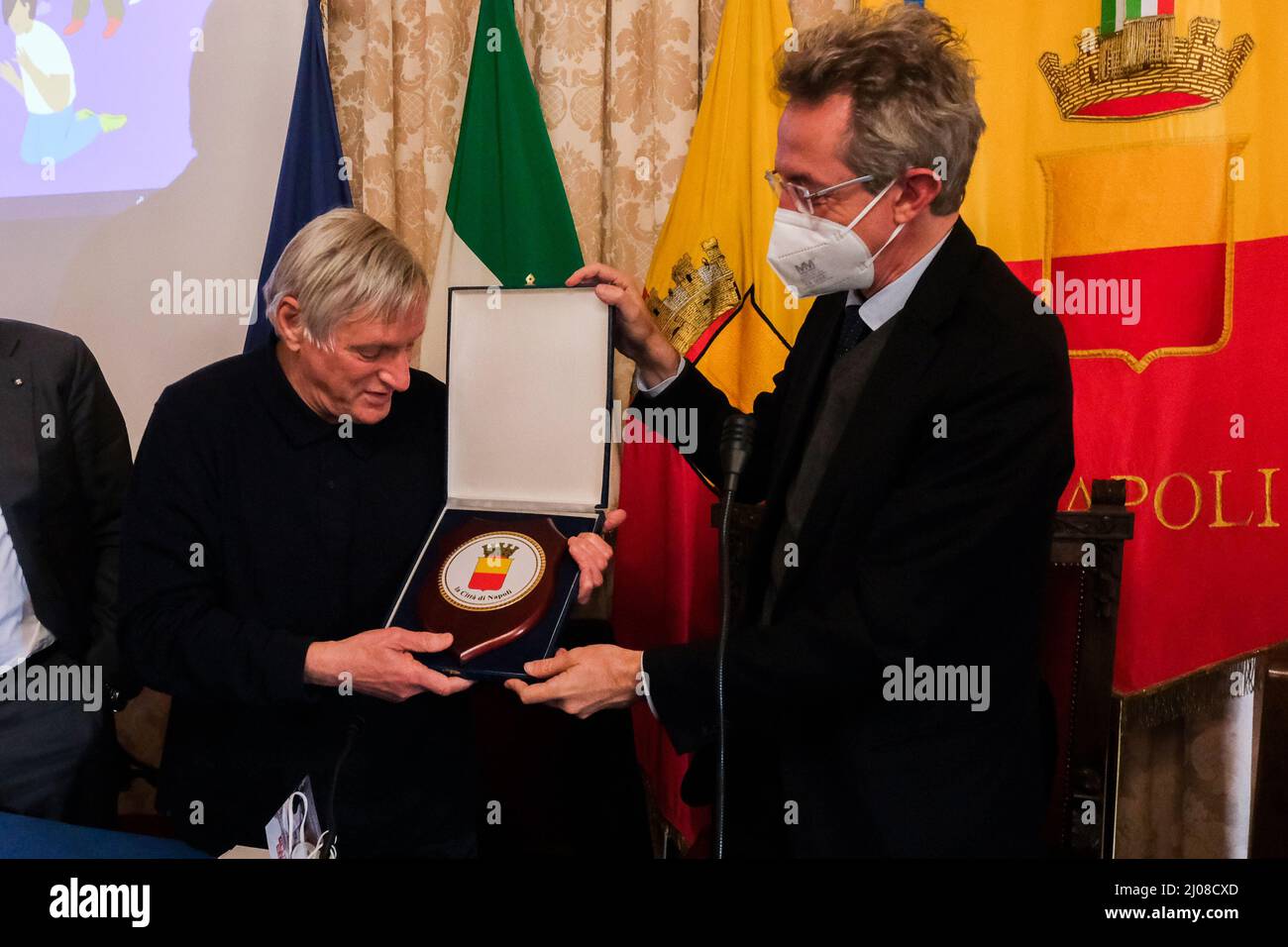 Press conference at the municipality of Naples, by Libera association ...