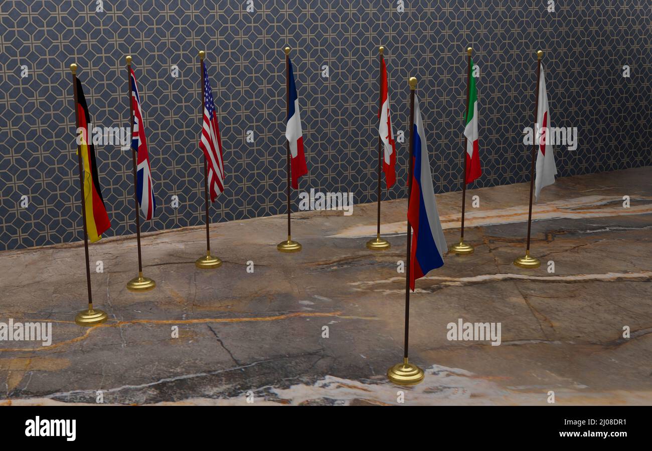 The flags of the g8 countries hi-res stock photography and images - Alamy