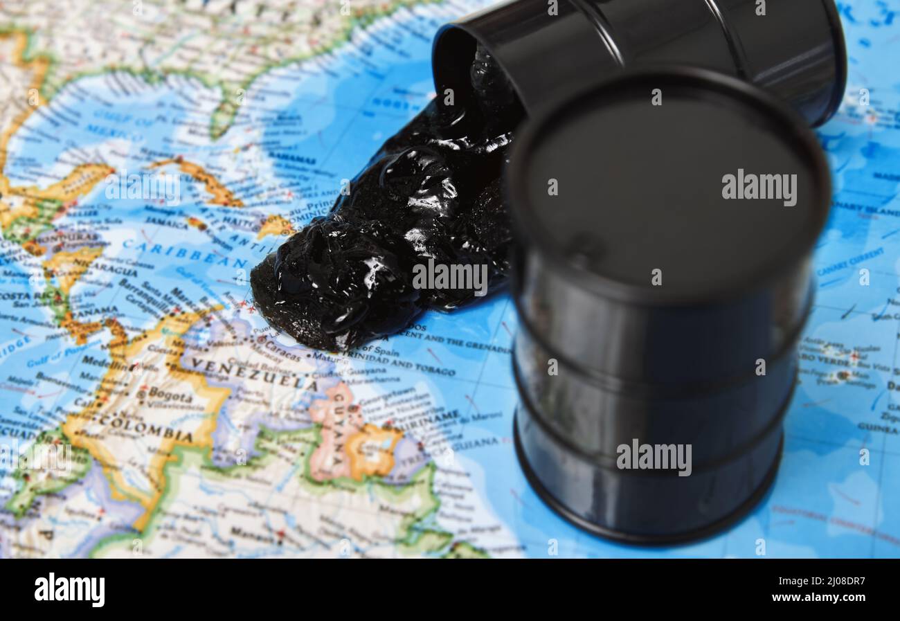 Venezuela petrol map hi-res stock photography and images - Alamy