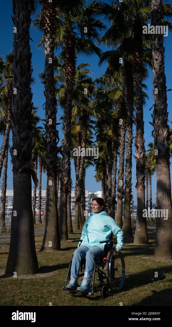 Walking under palm trees in hi-res stock photography and images - Alamy