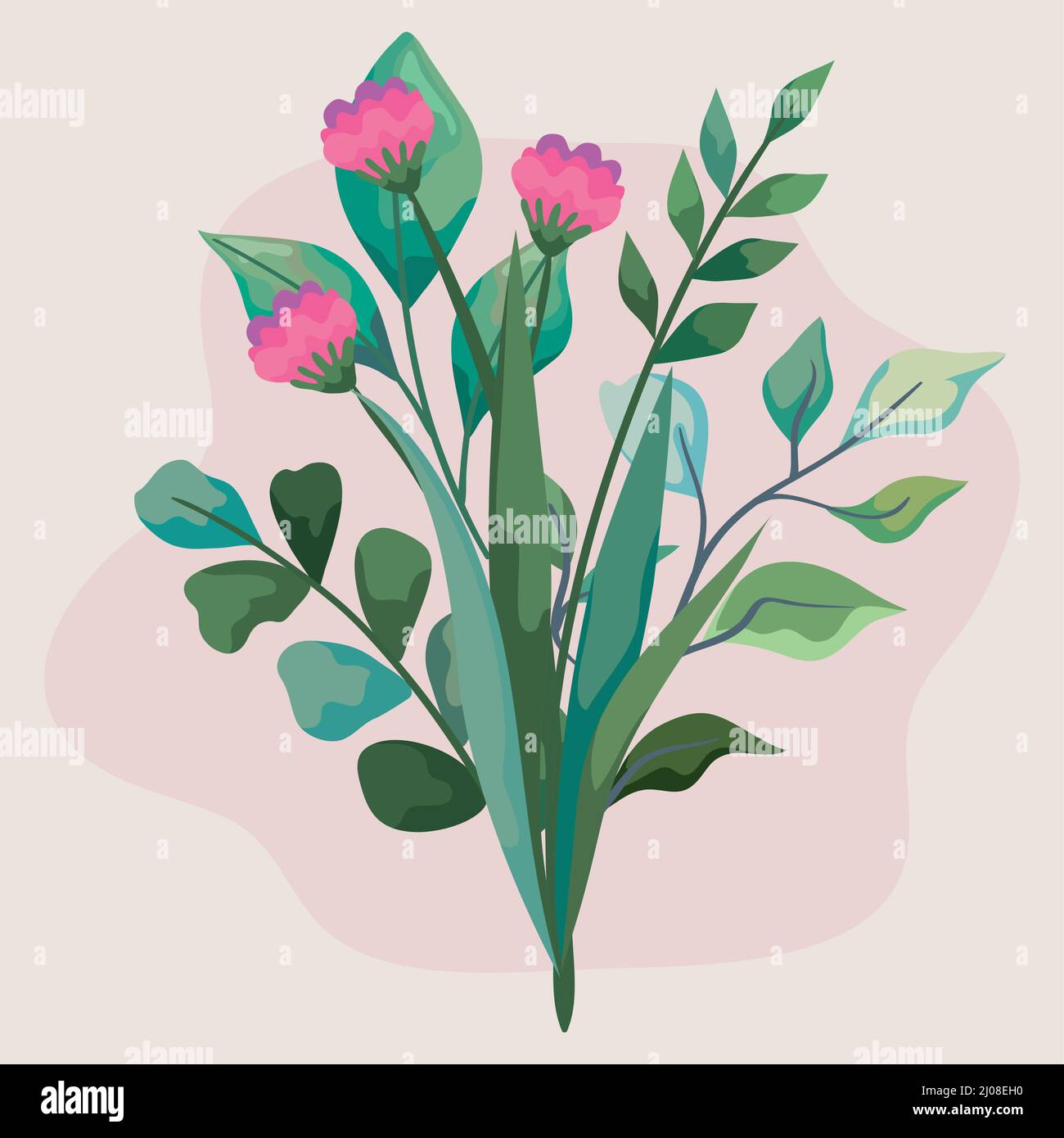 poster with flowers Stock Vector Image & Art - Alamy