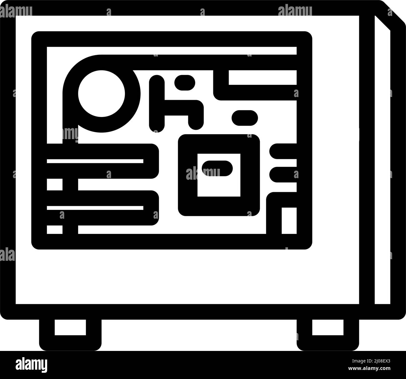 computer system line icon vector illustration Stock Vector Image & Art ...