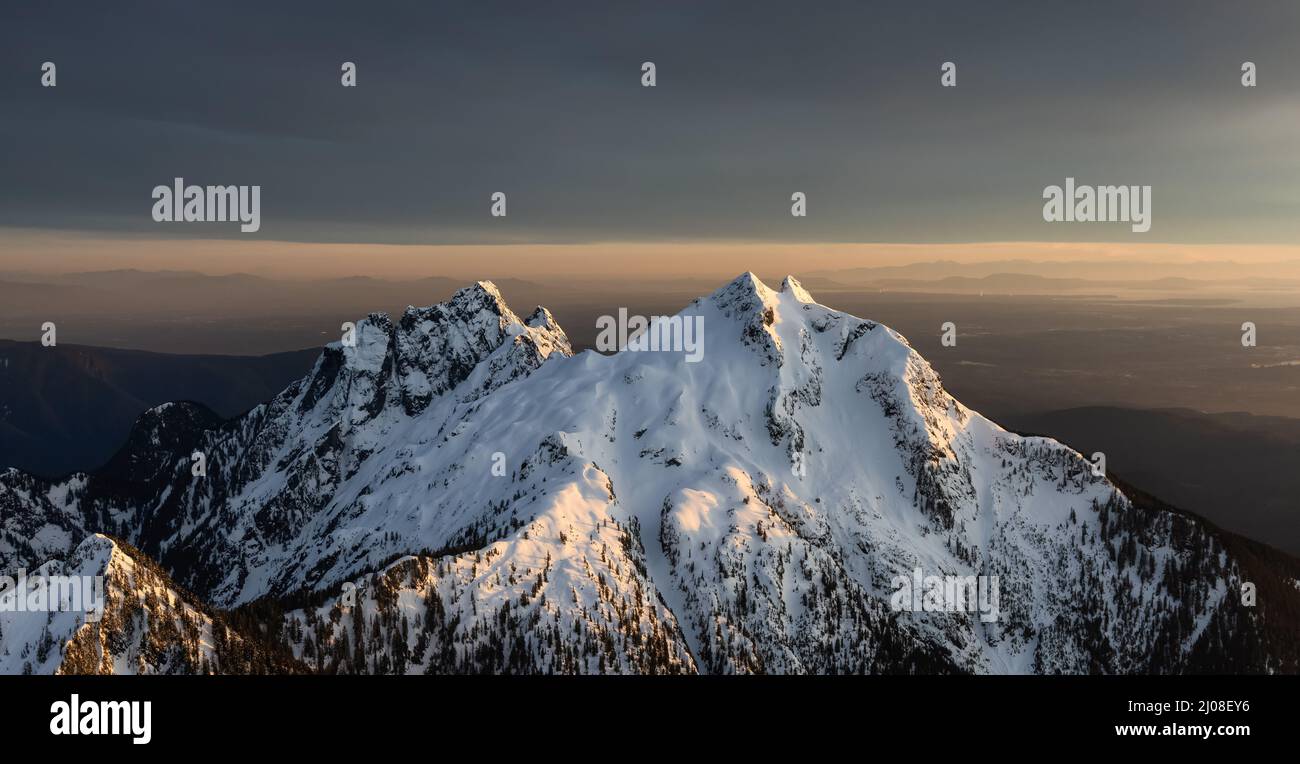 Aerial View of Canadian Rocky Mountain Landscape Stock Photo - Alamy