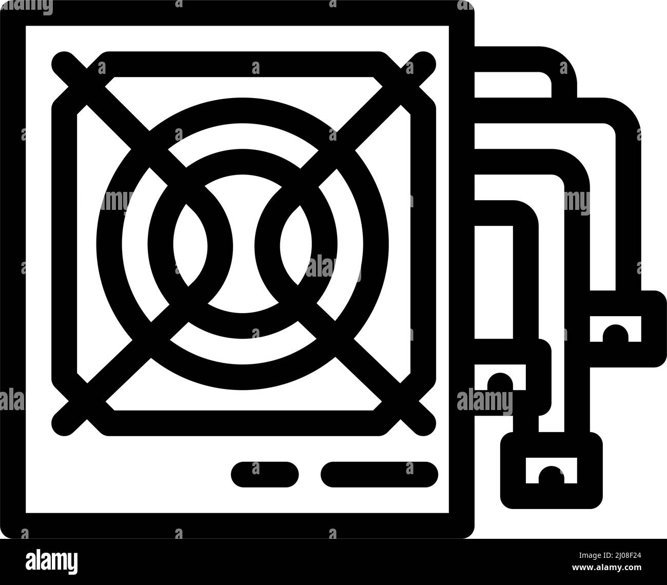 power supply computer line icon vector illustration Stock Vector Image ...