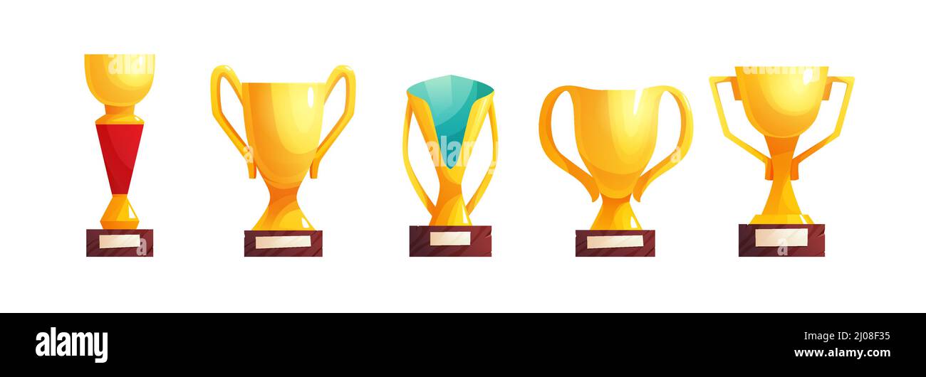 Champion cup, winner trophy. Golden prize. Achievement icon for 2d game ...
