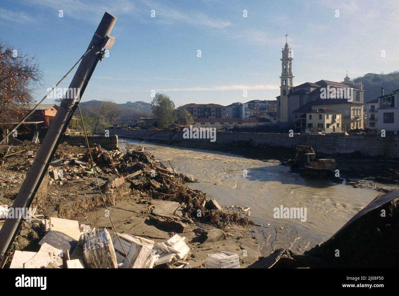 Piedmont, November 1994, the flood of the Tanaro River in the Santo ...