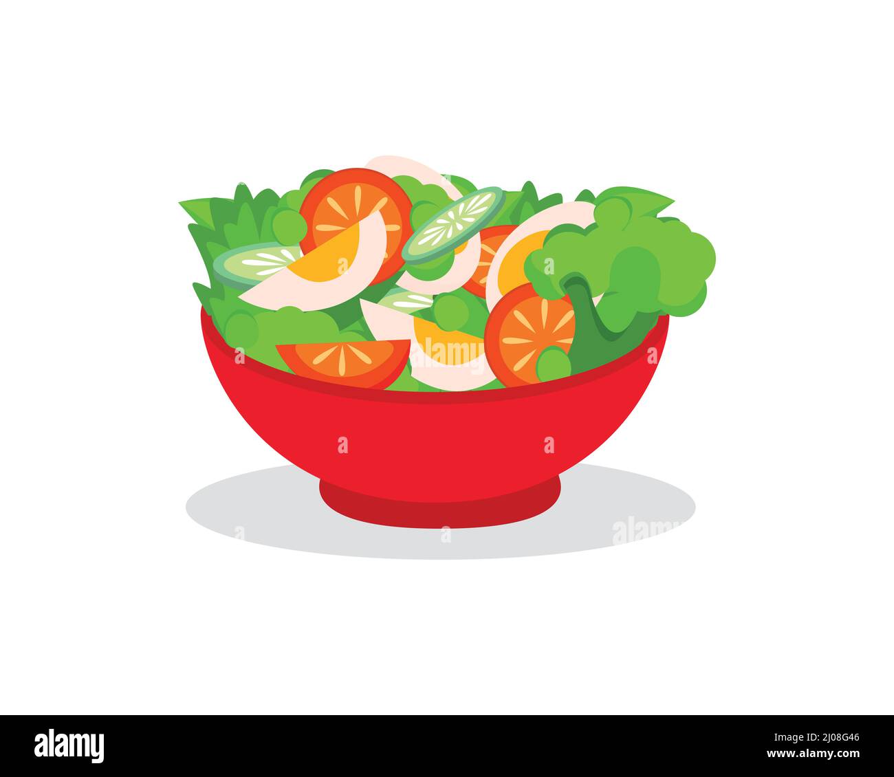 Green lettuce salad Stock Vector Images - Alamy