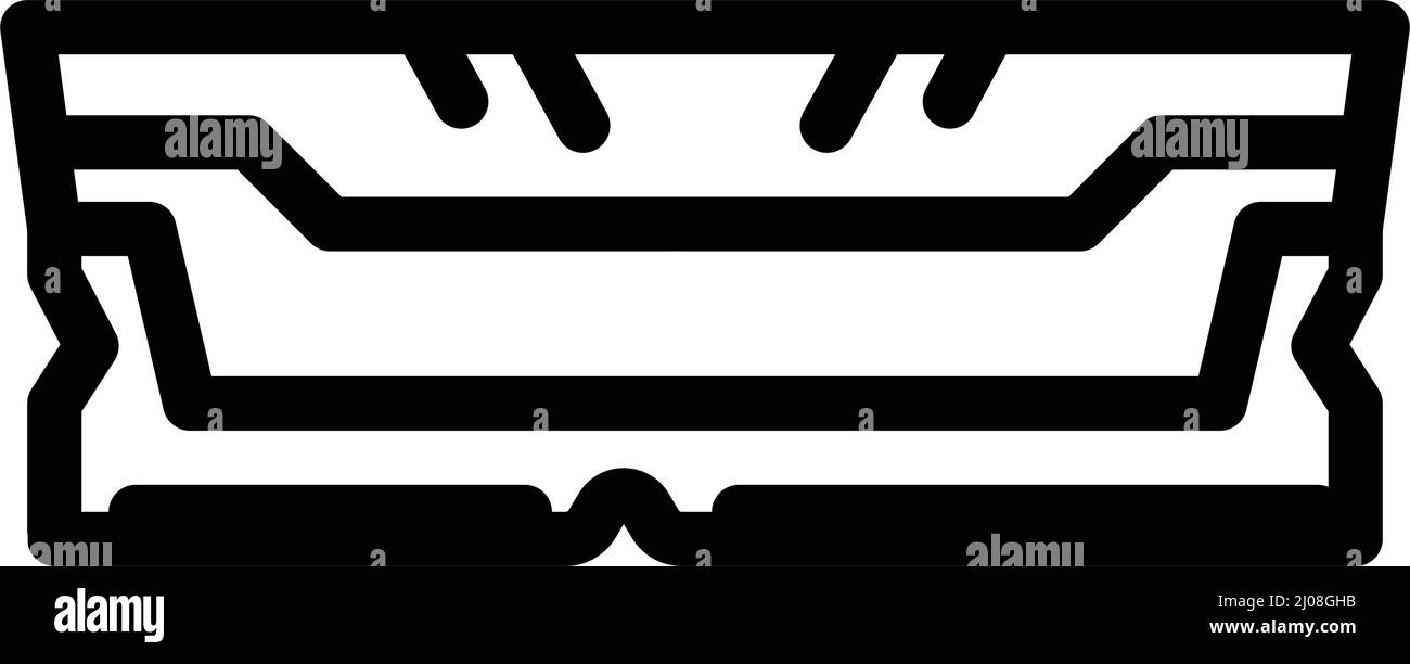 ram computer part line icon vector illustration Stock Vector Image ...