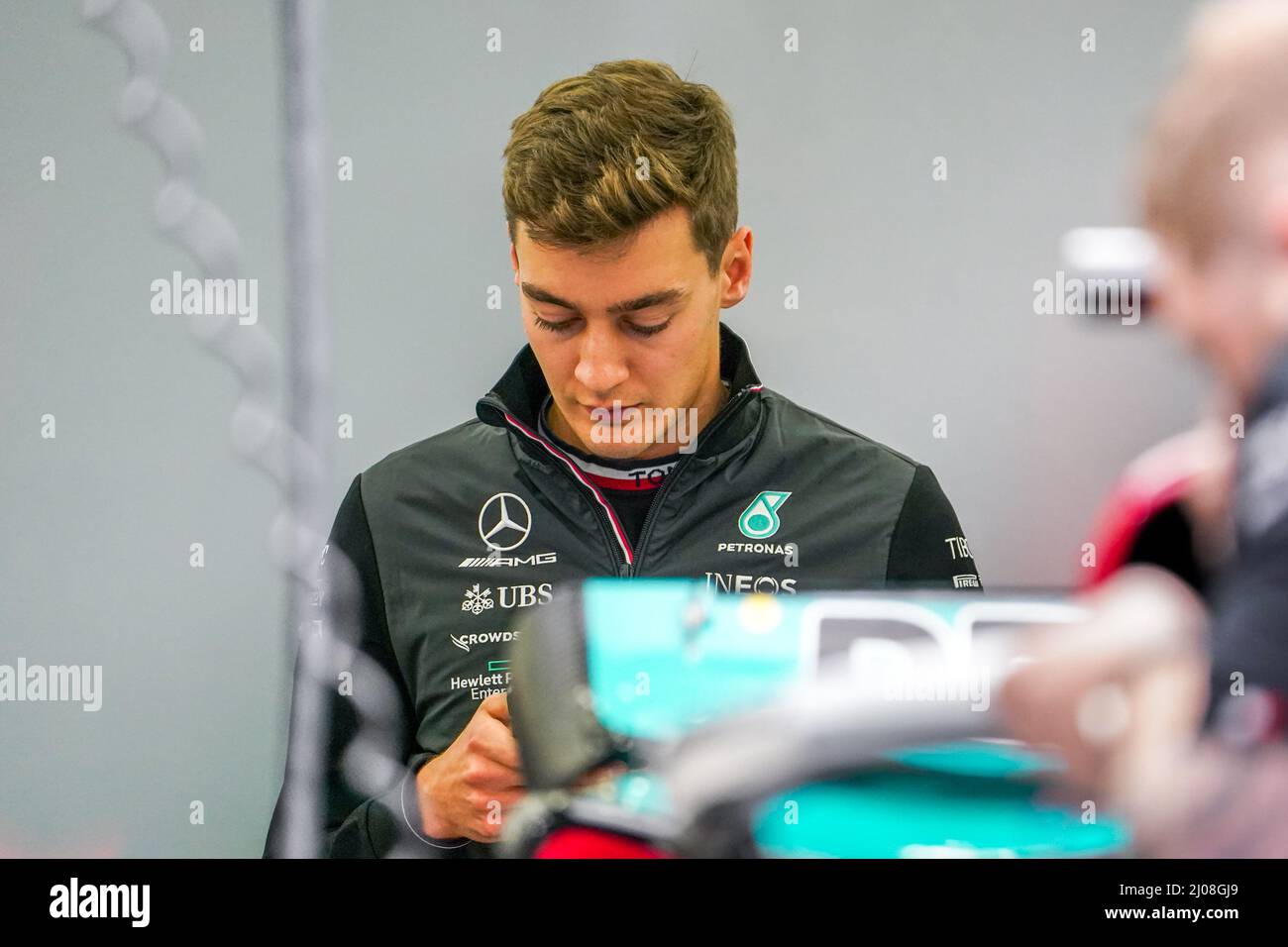 Bahrain International Circuit, Sakhir, Bahrain on 17 March 2022 George ...