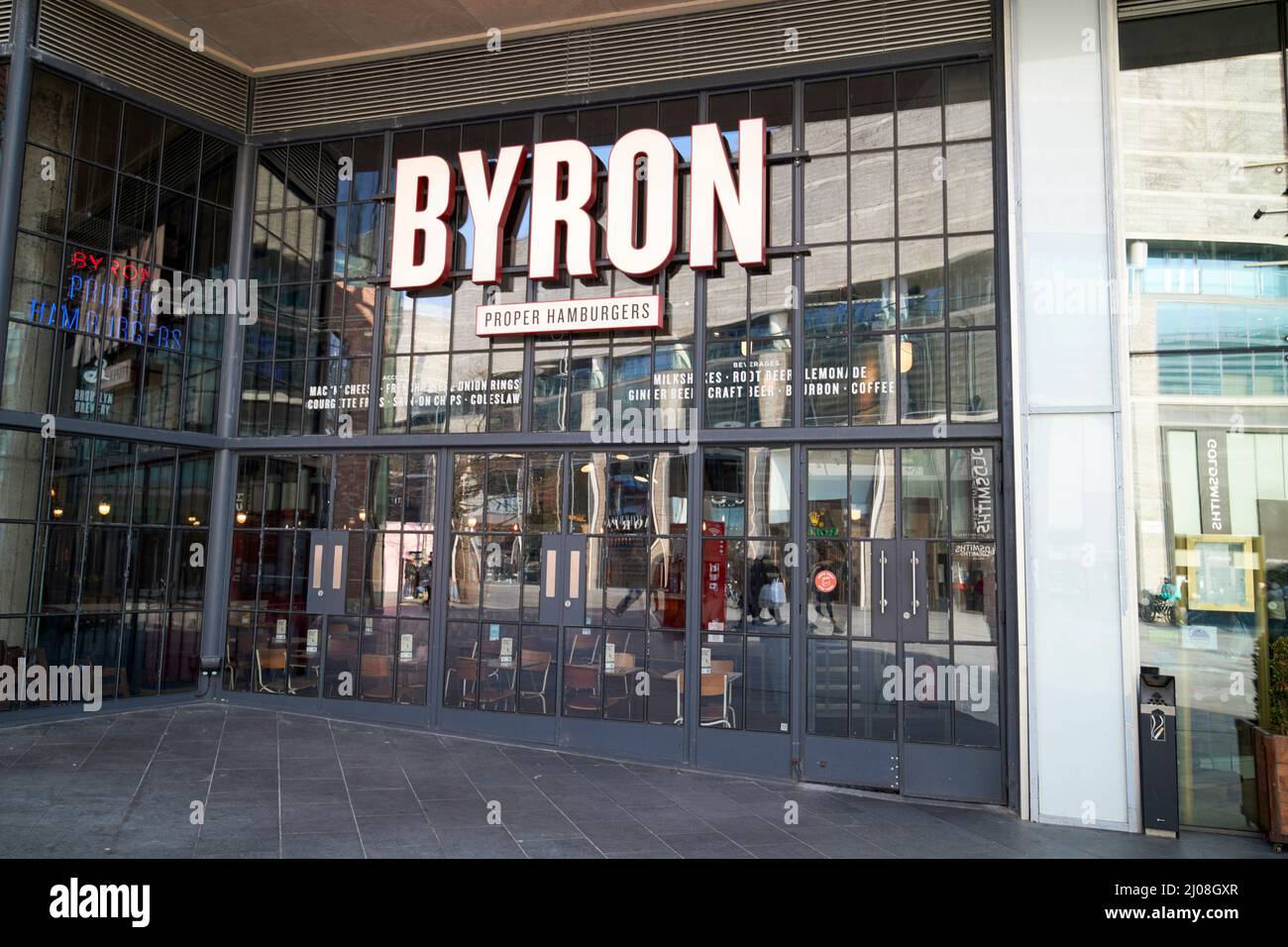 byron burger restaurant part of a chain in liverpool one, england, uk ...
