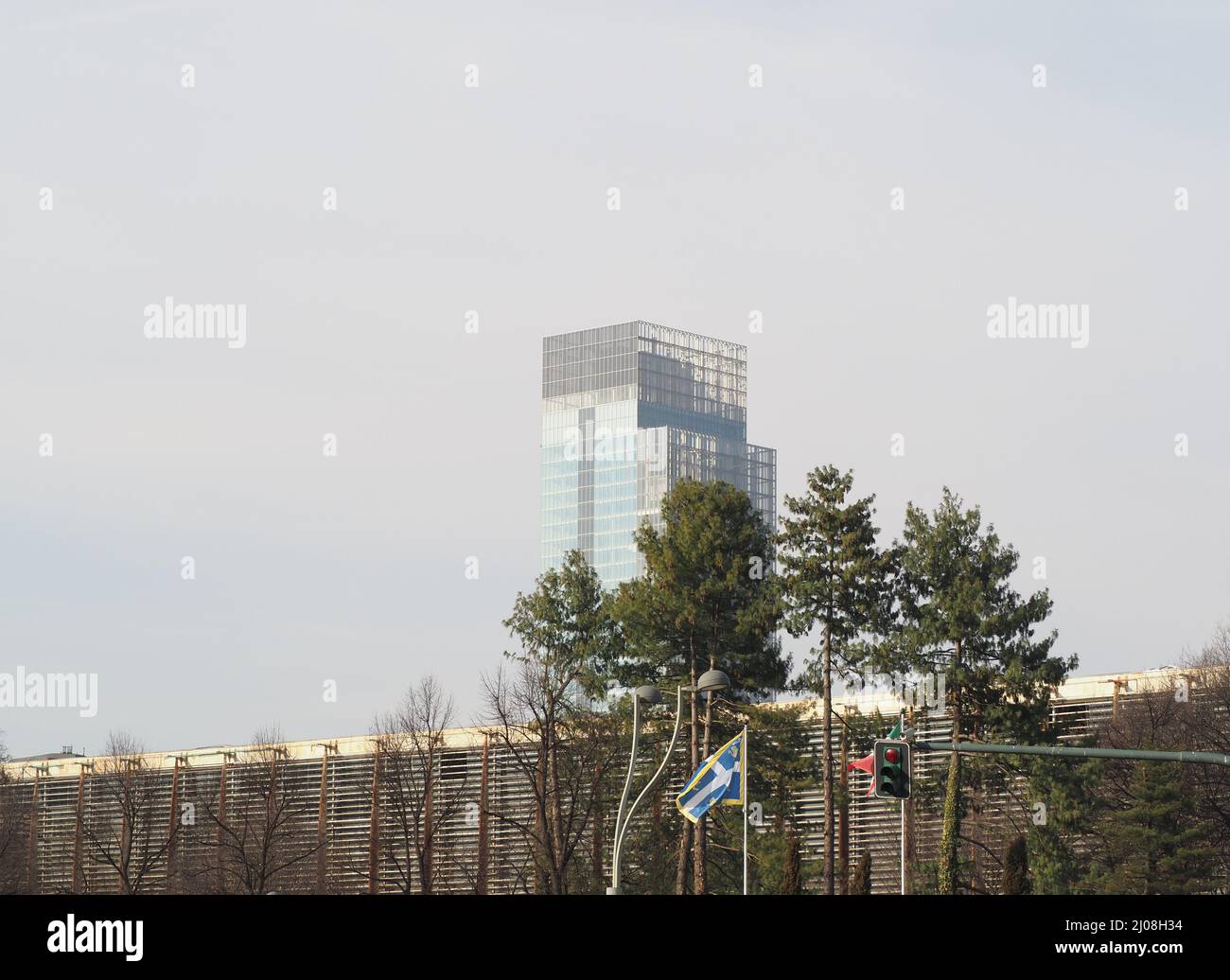 Ruins of Palazzo del Lavoro (translation Palace of Work) designed by ...