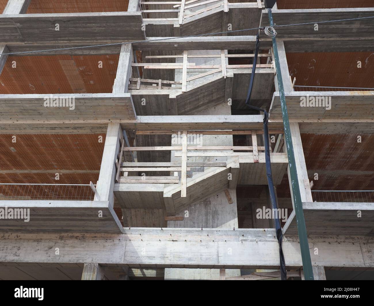 structure of reinforced concrete building during construction Stock ...