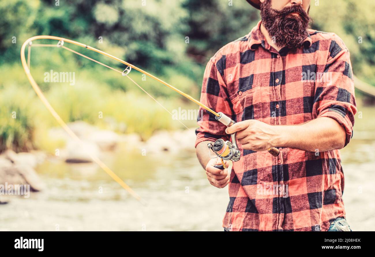 Fisherman beard fishing on river hi-res stock photography and images ...