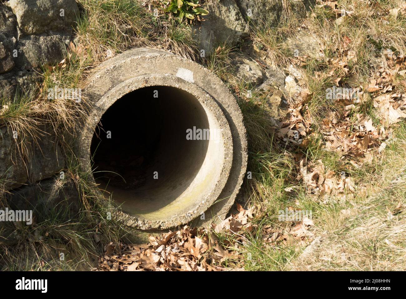 Closeup shot of a reinforced concrete culvert pipe Stock Photo - Alamy