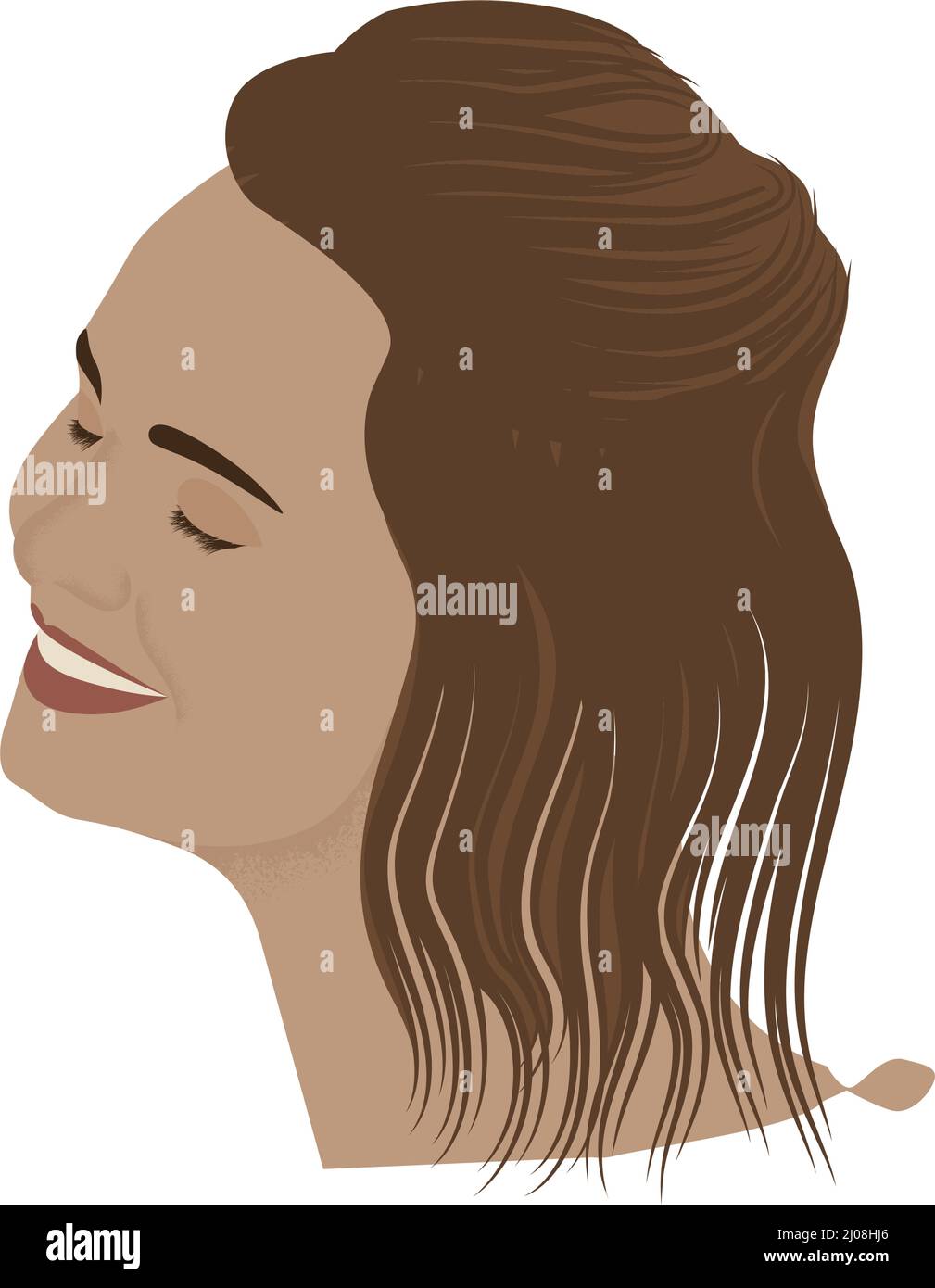Isolated sketch of a realistic girl Vector Stock Vector Image & Art - Alamy