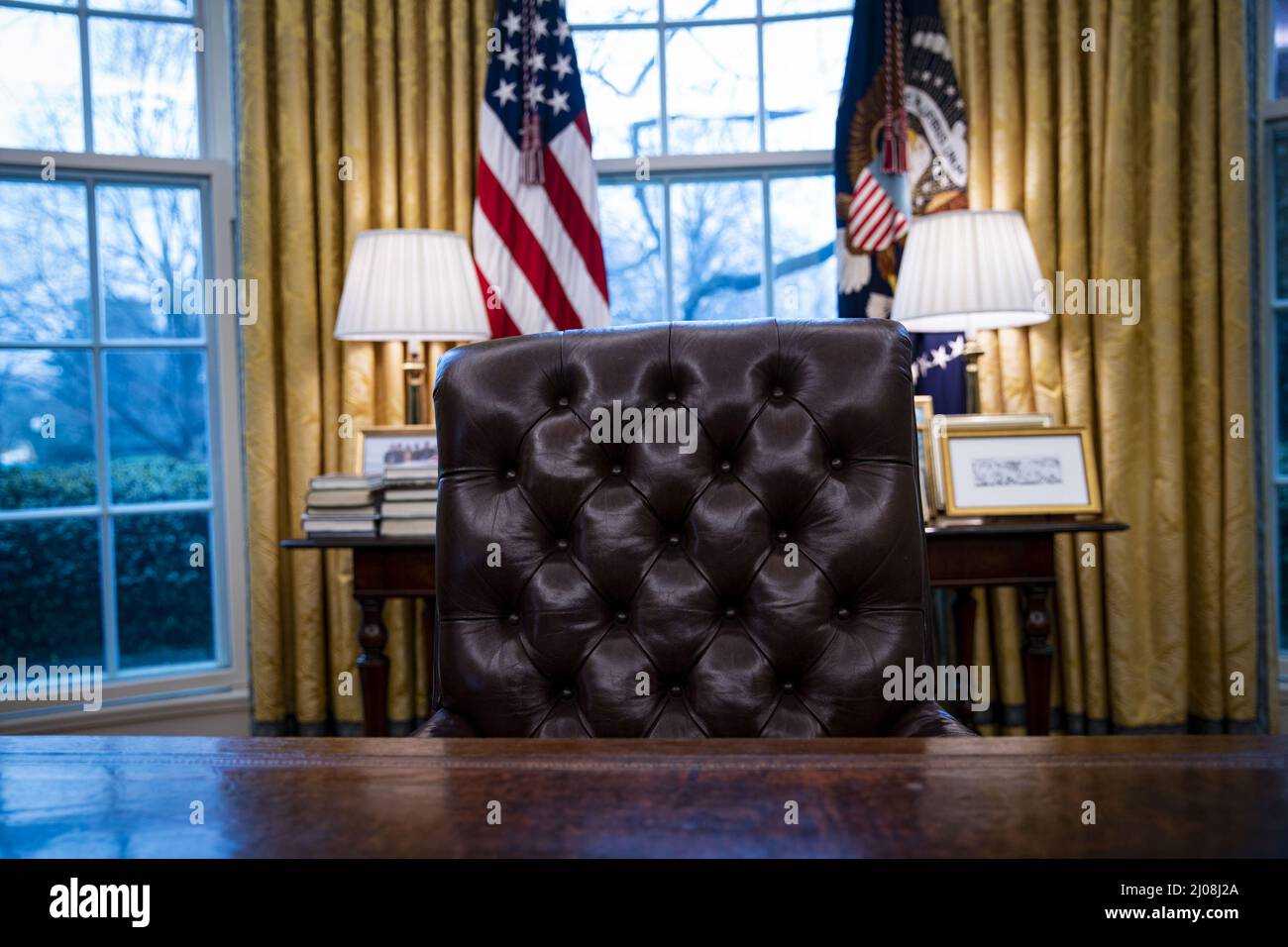 Washington DC, USA. 17th Mar, 2022. The Resolute desk, used by U.S ...